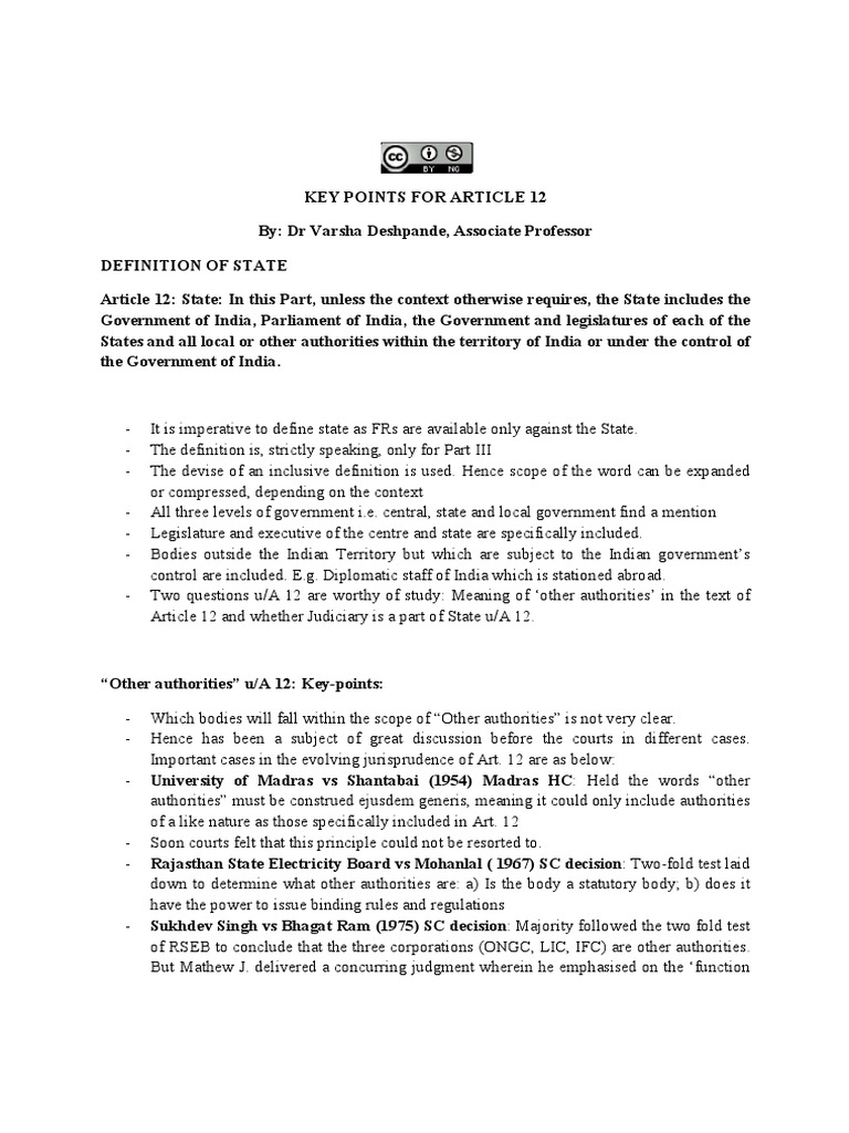 Article 12: Definition of State | PDF | U.S. State | Statutory ...