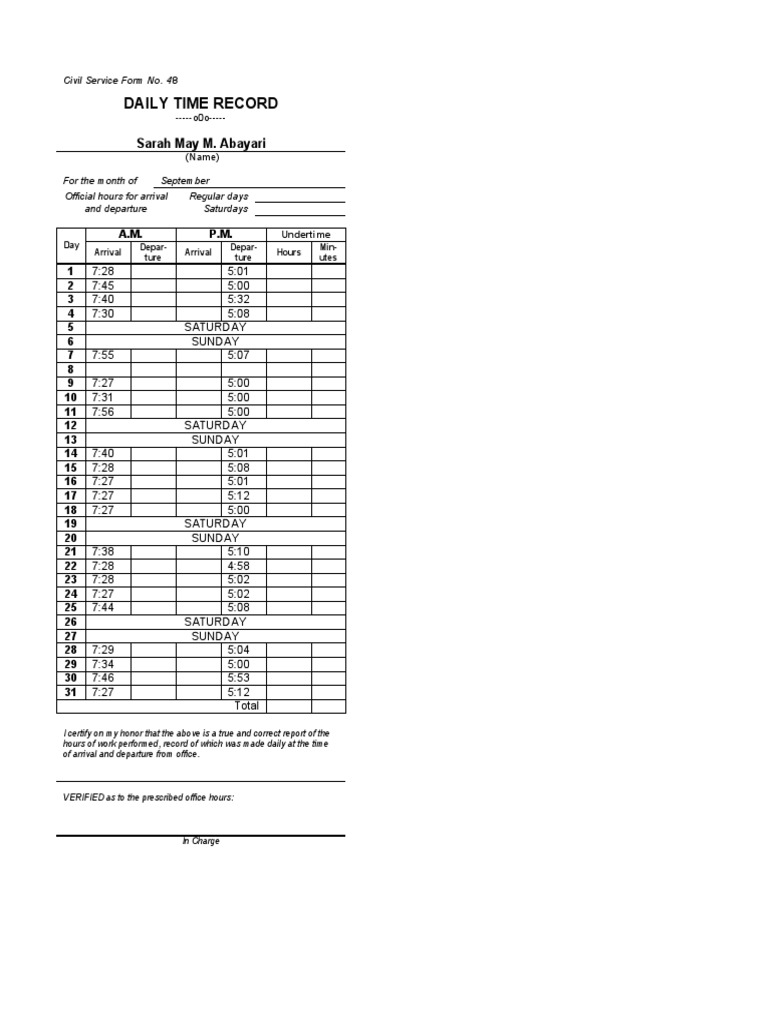DTR September 2020 SMMABAYARI | PDF