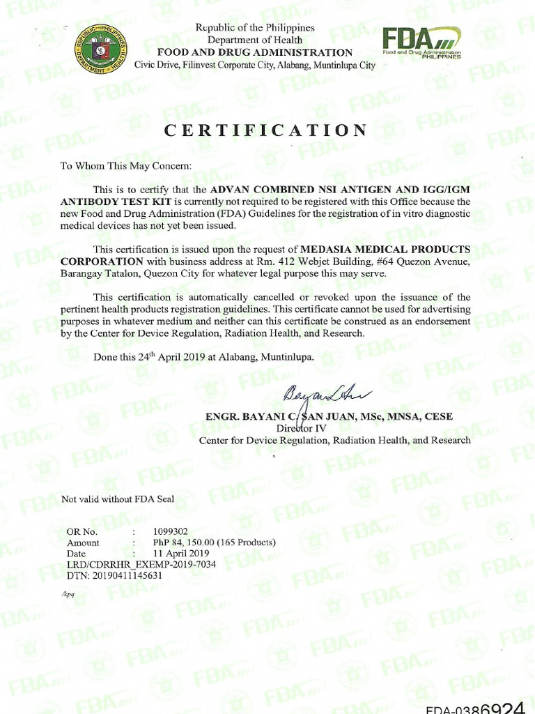 CPR of Advan Dengue NS1 IgG IgM | PDF