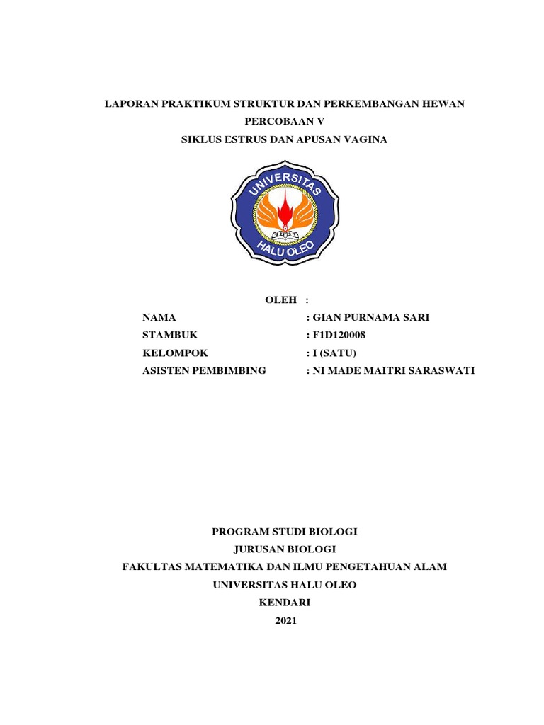 TP V SPH Siklus Estrus Dan Apusan Vagina | PDF