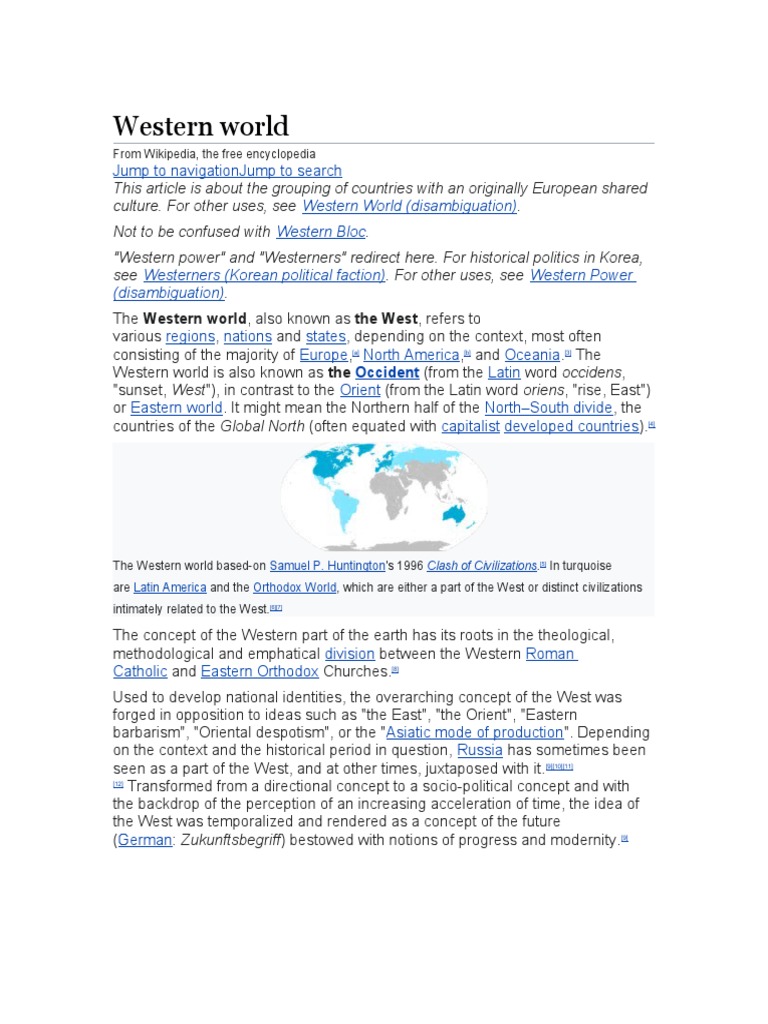 Western World | PDF | Western World | Western Culture