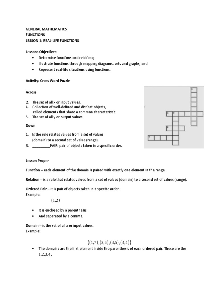 GENERAL MATHEMATICS Lesson 1 | PDF | Set (Mathematics) | Function ... GENERAL MATHEMATICS Lesson 1 | PDF | Set (Mathematics) | Function ...