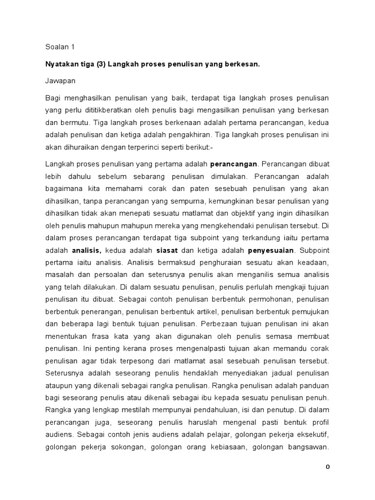 Tiga Langkah Penulisan Berkesan | PDF