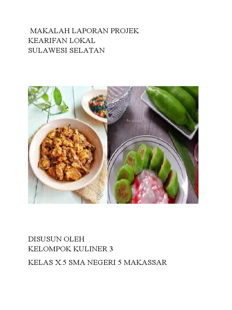 Makalah Laporan Projek Kearifan Lokal | PDF Makalah Laporan Projek Kearifan Lokal | PDF