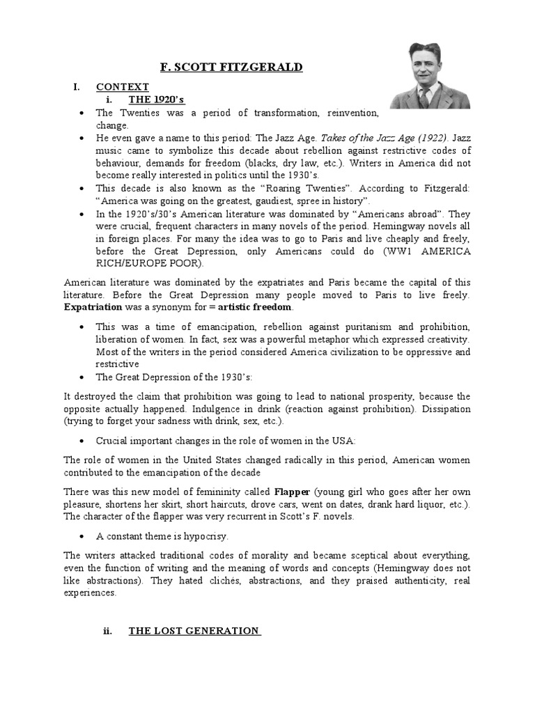 Scott Fitzgerald, Gatsby | PDF | The Great Gatsby | Zelda Fitzgerald