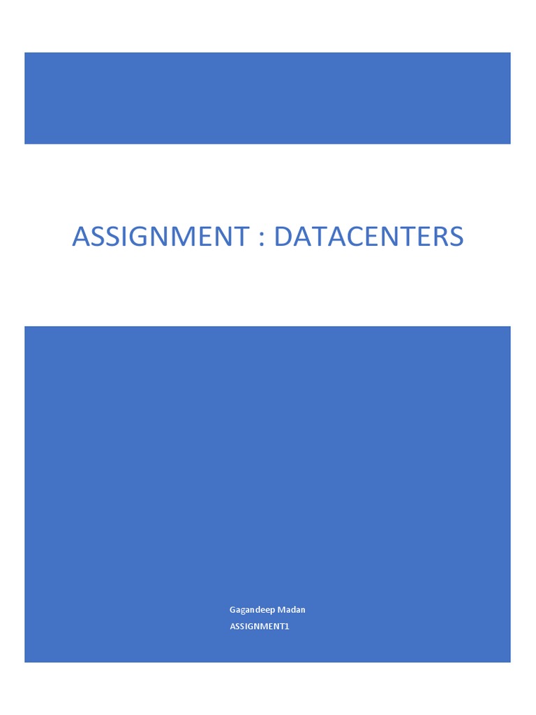 1 Assignments - Data Center | Download Free PDF | Security | Computer Security