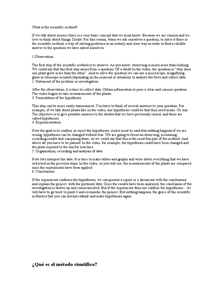 What Is The Scientific Method | PDF | Scientific Method | Hypothesis