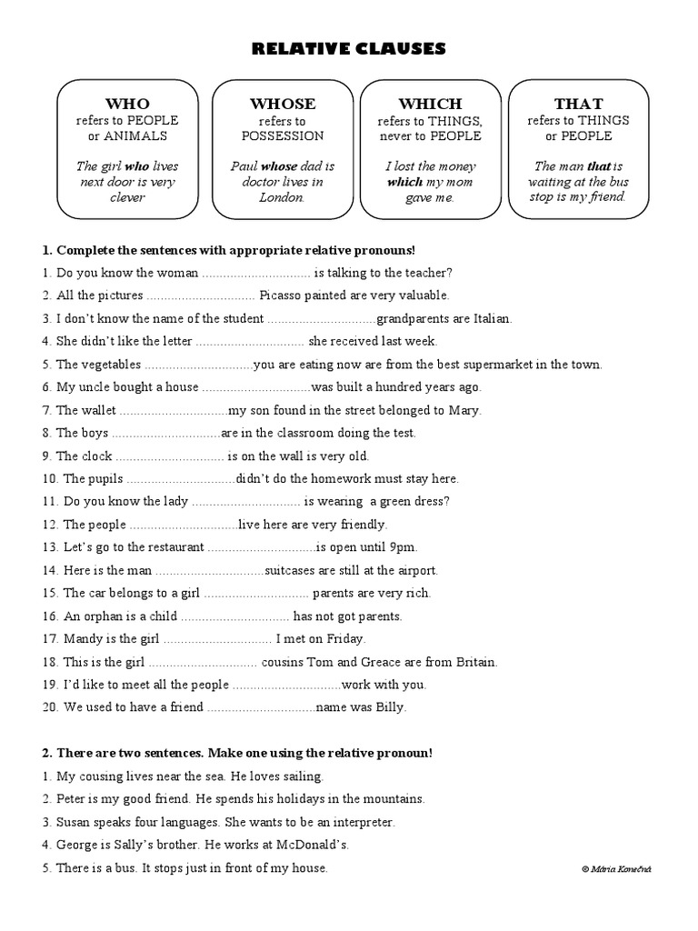 Project 4 - Unit 3 - Relative Clauses | PDF | Linguistics