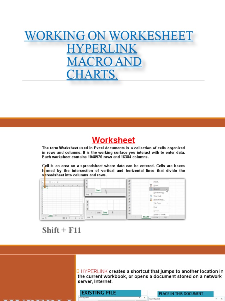 Excel Worksheet Basics: Cells, Macros, Charts | PDF