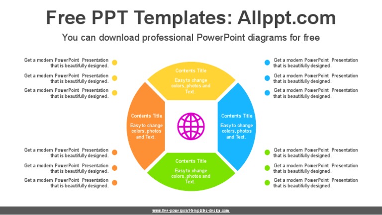 Four Divided Circle PowerPoint Diagram | PDF | Microsoft Power Point ...
