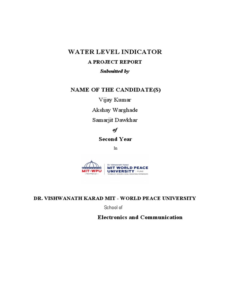 Water Level Indicator | PDF | Arduino | Resistor
