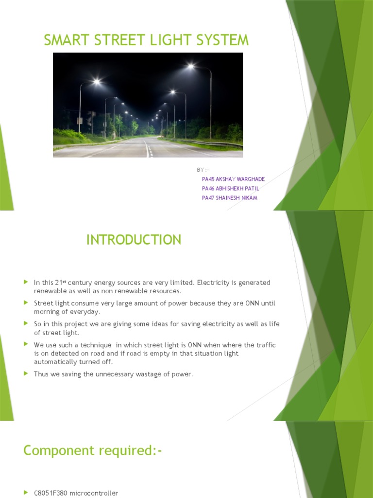 Smart Street Light System Overview Pdf Relay Infrared