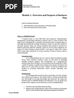 Module 2 (Business Plan) | PDF | Business Plan | Entrepreneurship