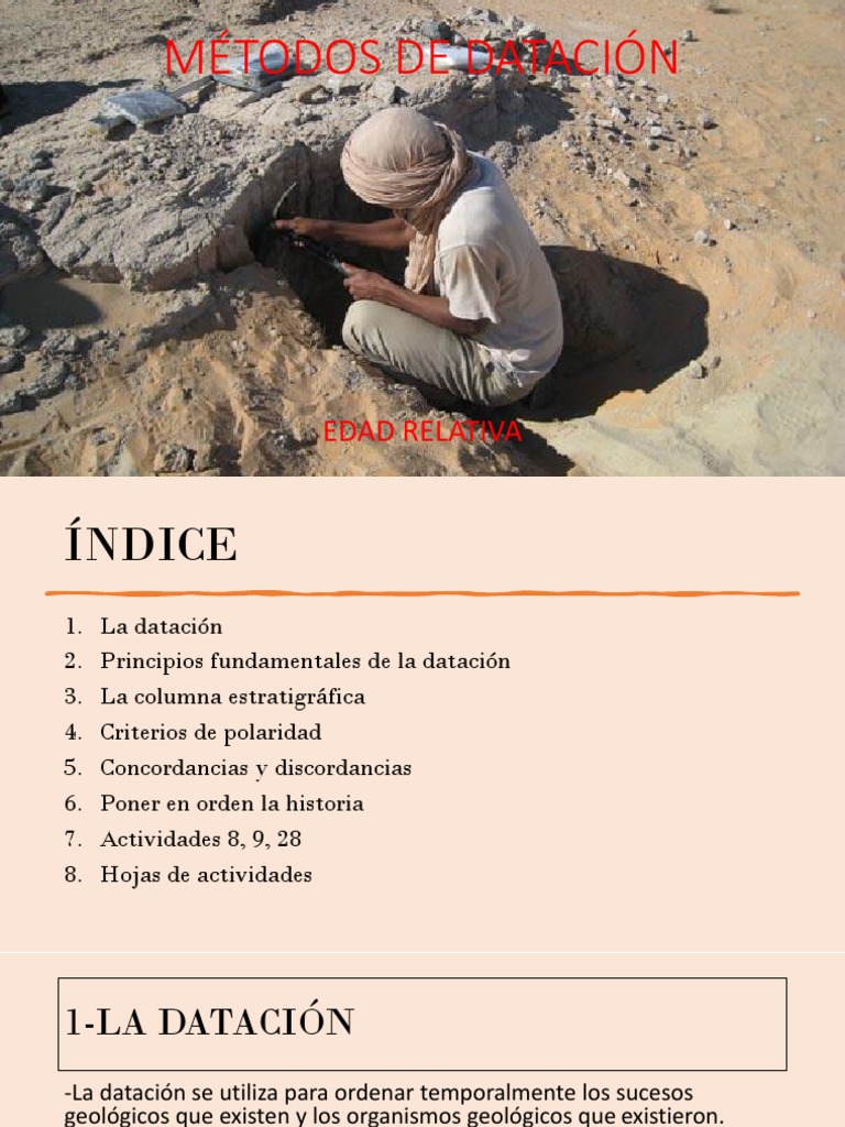Metodos de Datación. Edad Relativa | PDF | Estrato | Geología