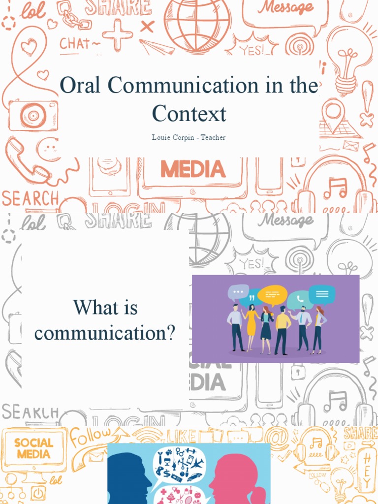 Lesson 1 Oral Communication in The Context | PDF