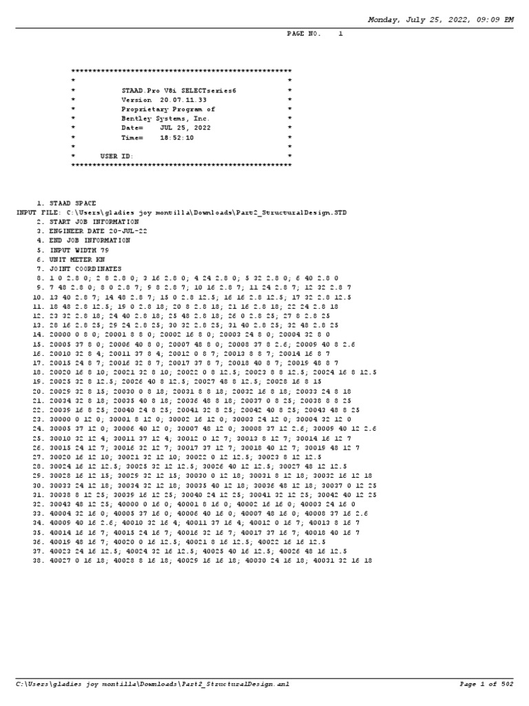 Staad Output Viewer | PDF