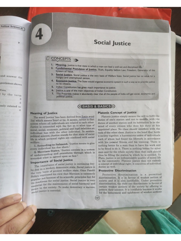 Social Justice Class 11 Political Science | PDF