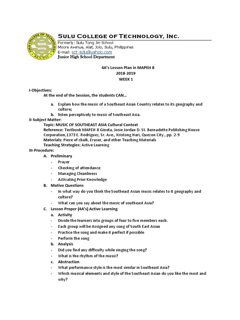 2018-2019 Quarterly Exam | Descargar gratis PDF | Lesson Plan | Learning