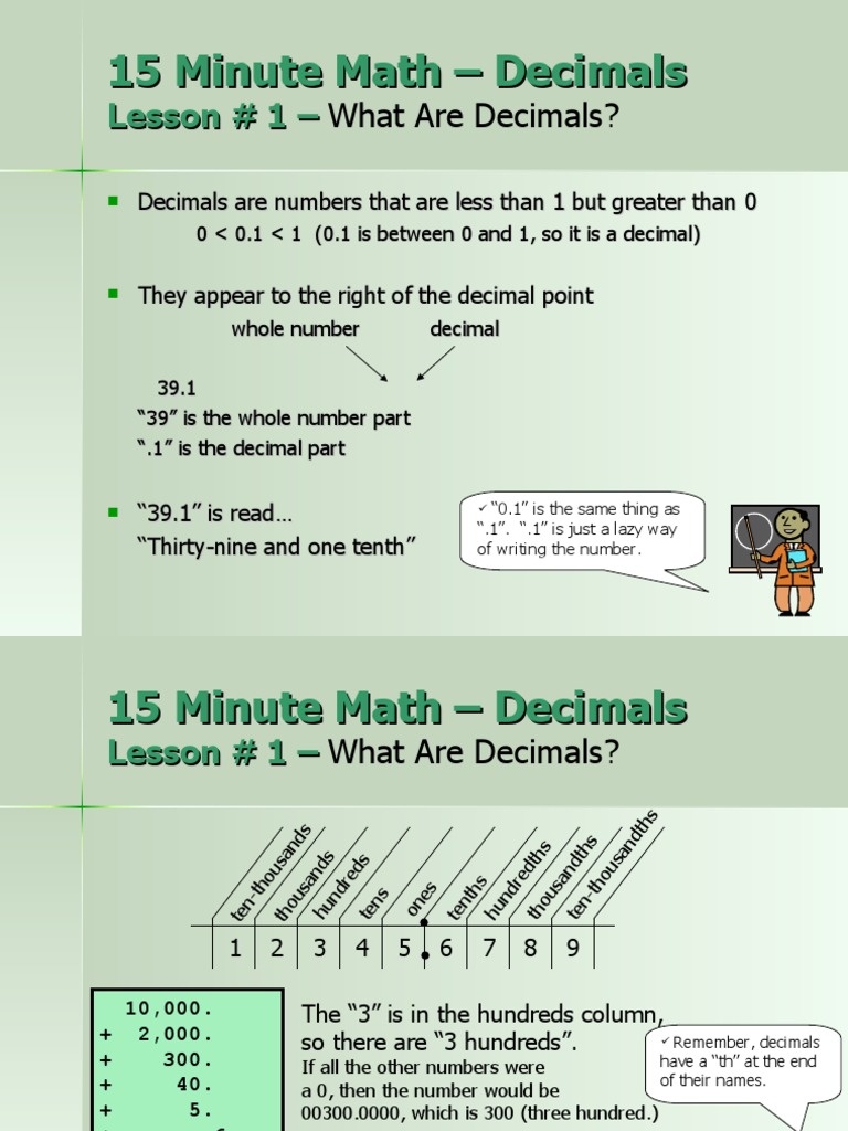 Math6 Q1-W4-8 DECIMALS | PDF