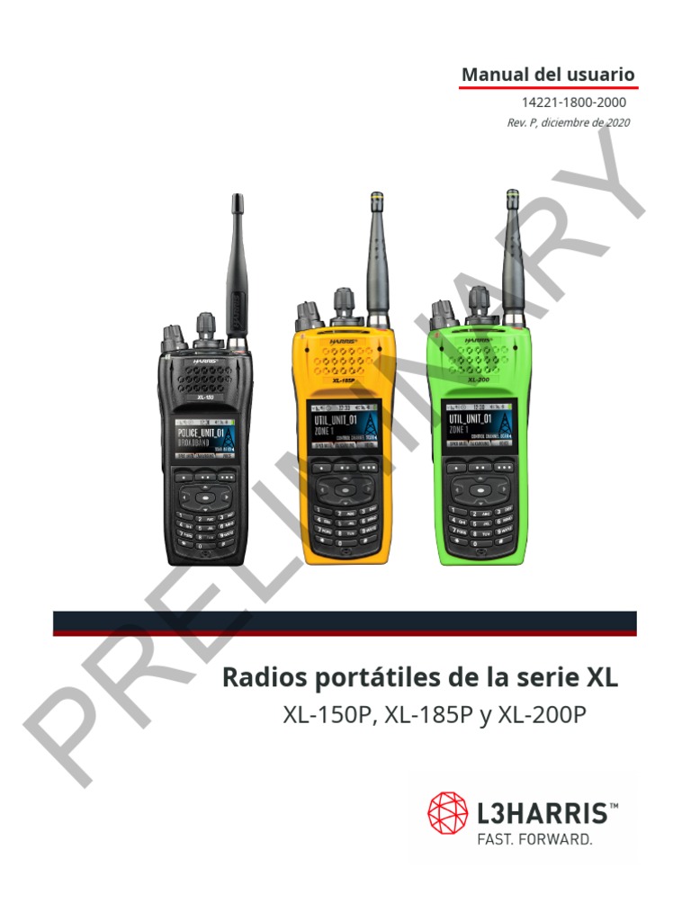 Cs PSPC Manual de Usuario Portatil XL 185p XL 200p Esp v0 0 | PDF | Frecuencia de radio | Radio