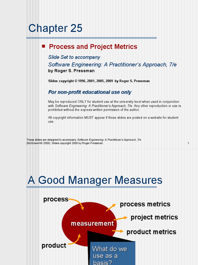 Pressman 7 CH 25 Metrics | PDF | Goal | Software