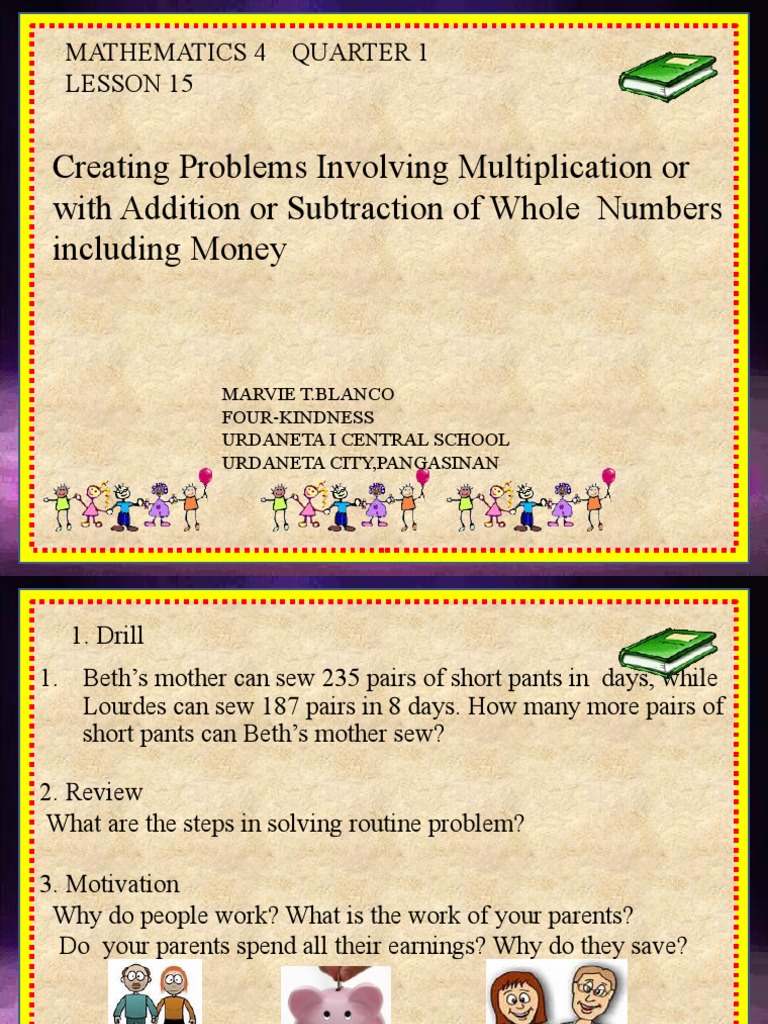 MATH4 Creating Problems Involving Multiplication.. | PDF