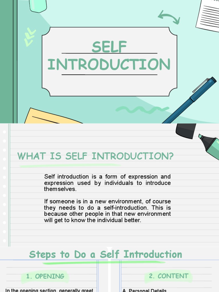 Speaking Self Introduction | PDF