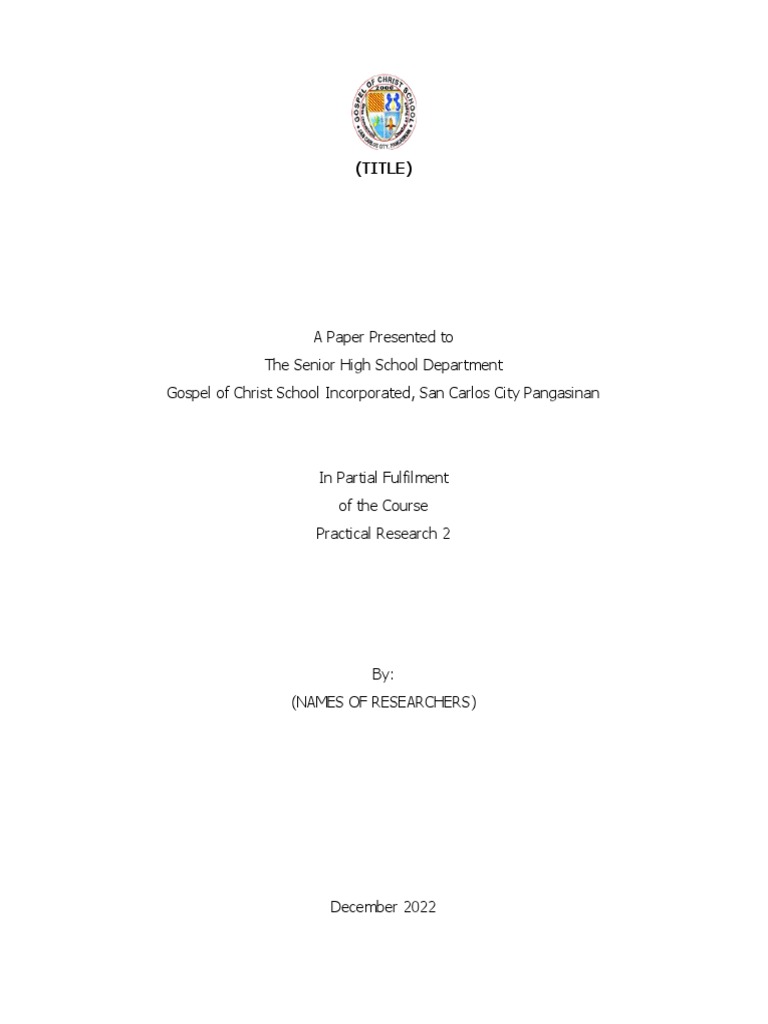 Practical Research 2 Template | PDF