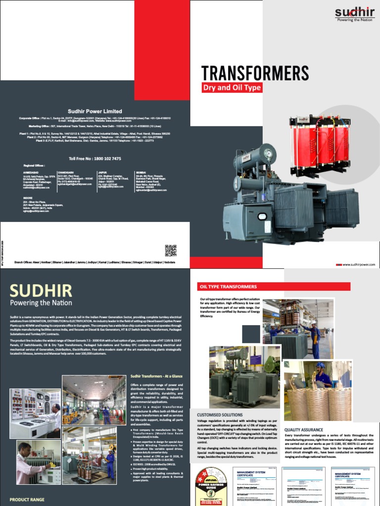 New Transformer Brochure Sudhir | PDF