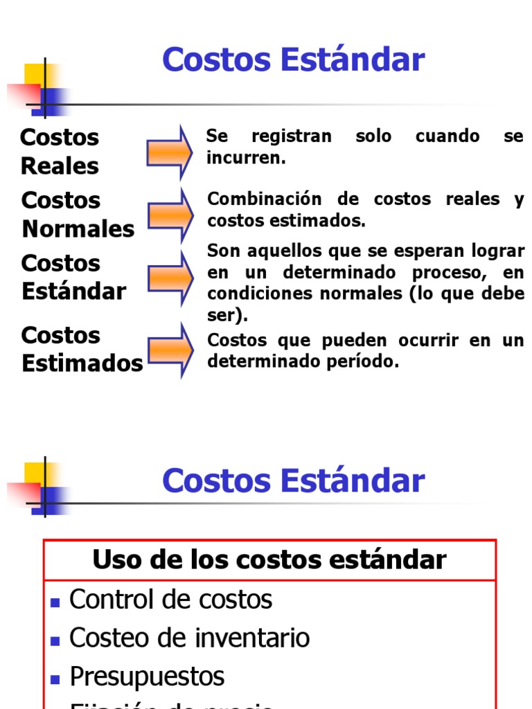 Costos Estandar Pdf Presupuesto Economias