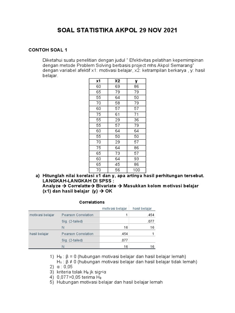 Latihan Soal Statistika 2 | PDF