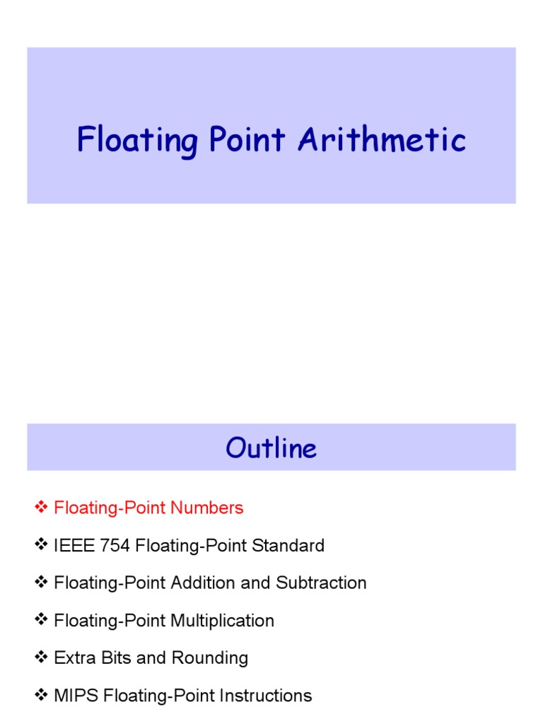 COA - Unit2 Floating Point Arithmetic 2 | PDF | Rounding | Encodings