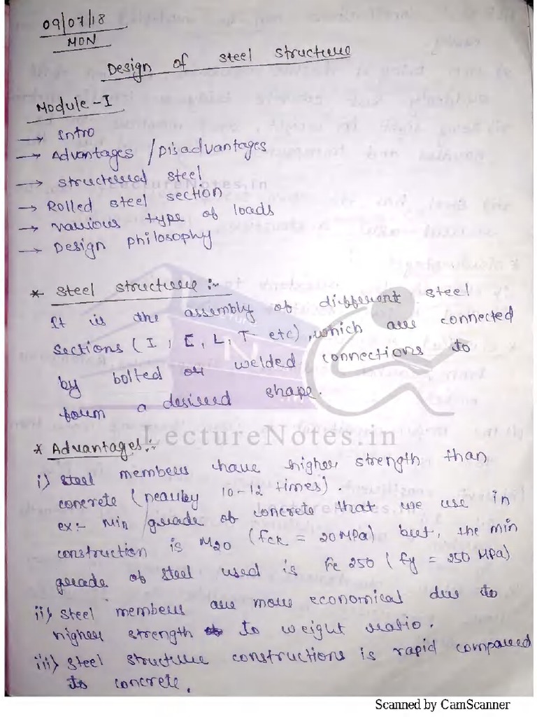 Dss Design Steel Structure Full Notes Pdf