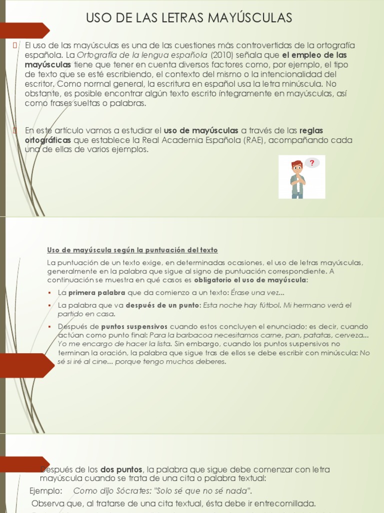 Uso de Las Letras Mayúsculas Ter 2 | PDF | Estudios de idiomas extranjeros