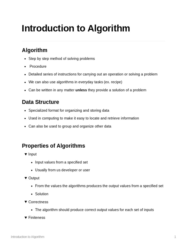 Introduction To Algorithm | PDF | Algorithms | Software Engineering Introduction To Algorithm | PDF | Algorithms | Software Engineering