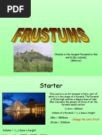 Volume Calculations for Frustums | PDF | Volume | Geometric Objects