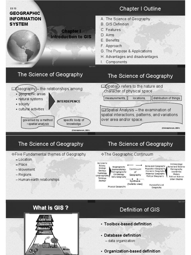 GIS - Chapter I - Introduction - Handout | PDF | Geographic Information ...