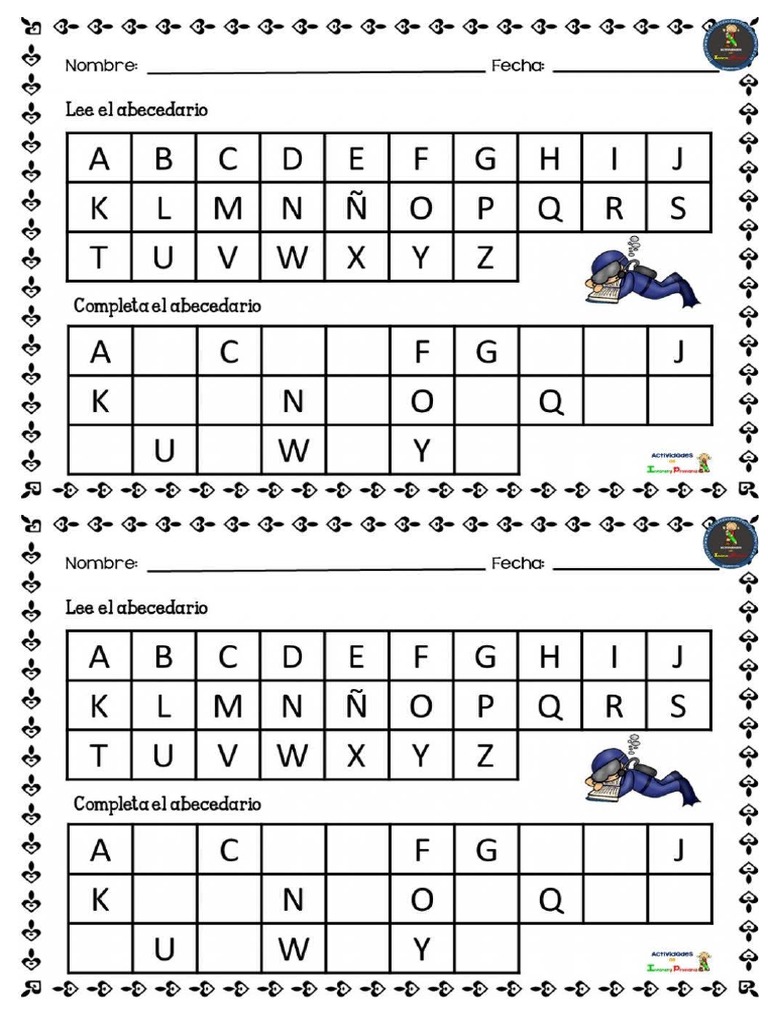 Alfabeto Ejercicio | PDF