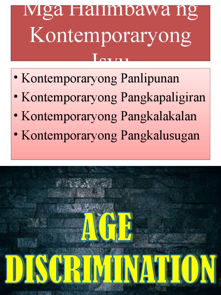 Mga Halimbawa NG Kontemporaryong Isyu | PDF