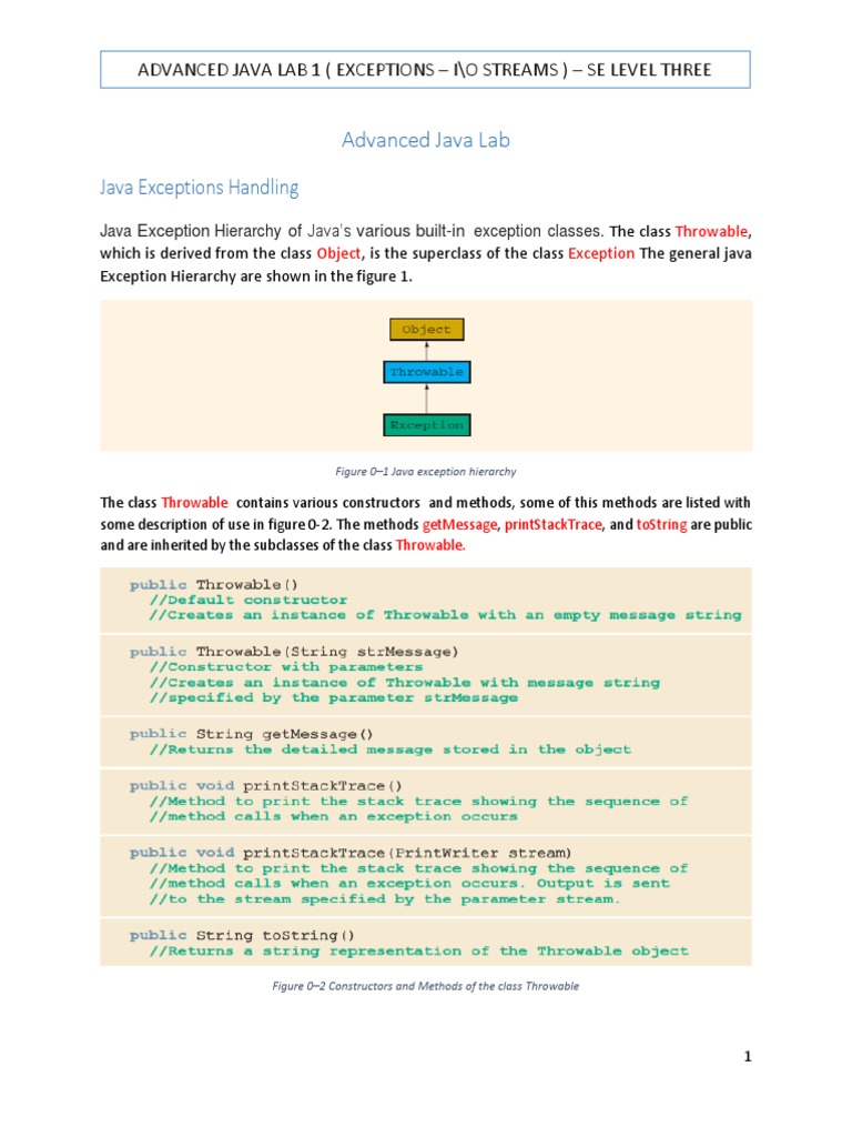 Advanced Java Lab 1 | PDF | Class (Computer Programming) | Inheritance ... Advanced Java Lab 1 | PDF | Class (Computer Programming) | Inheritance ...
