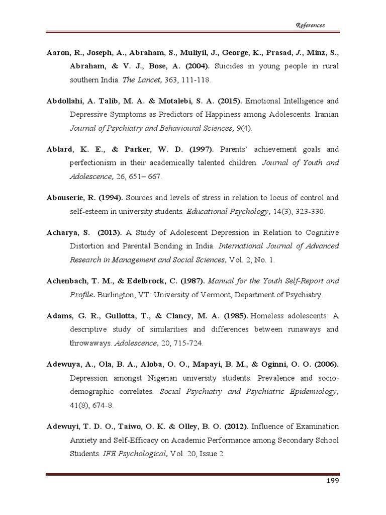 13 References | PDF | Self Efficacy | Psychology