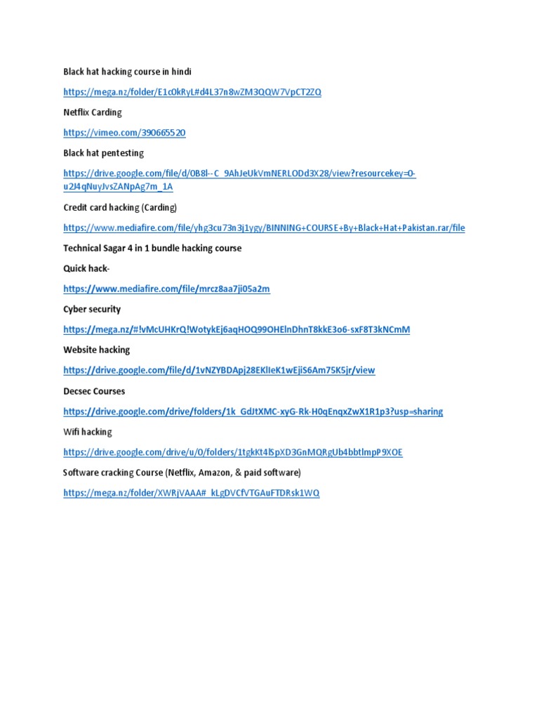 1661685322511black Hat Hacking Course | PDF