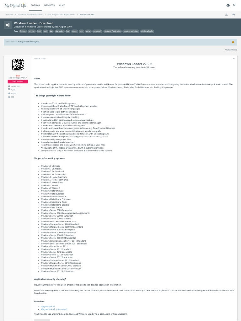 Windows Loader | PDF | Windows 7 | Microsoft Windows
