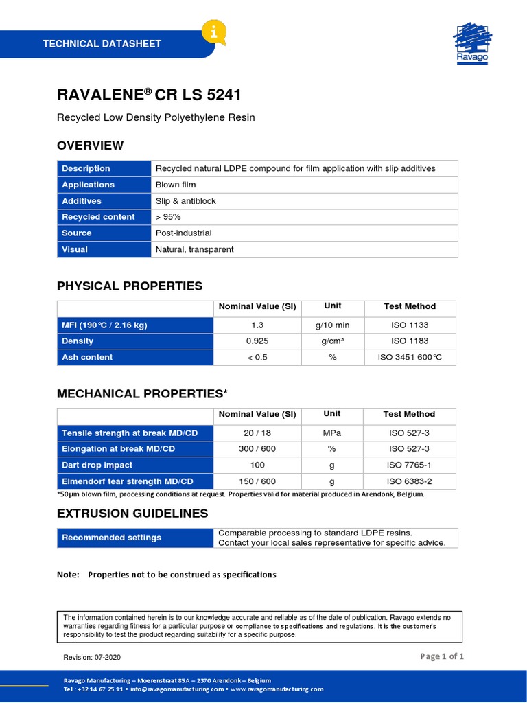 Ravalene CR LS 5241 | Download Free PDF | Materials | Building Engineering