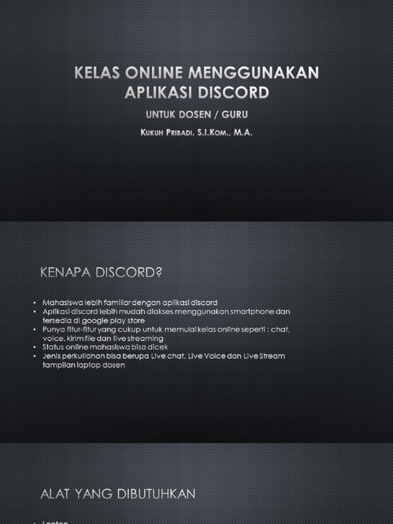 Tutorial Menggunakan Discord | PDF