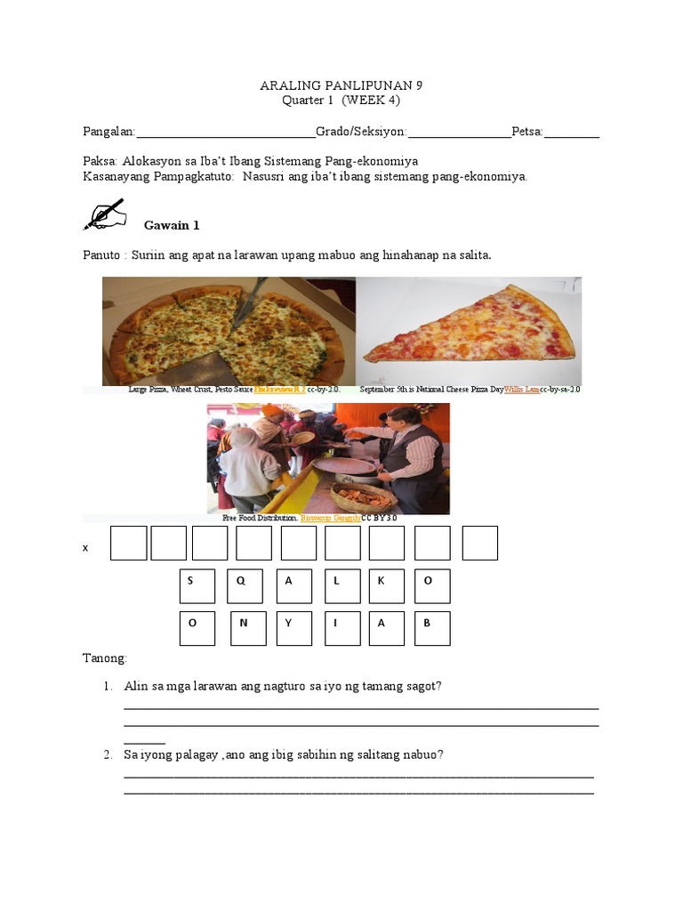MODULE Q1 WEEK 4 Aral Pan 9 | PDF