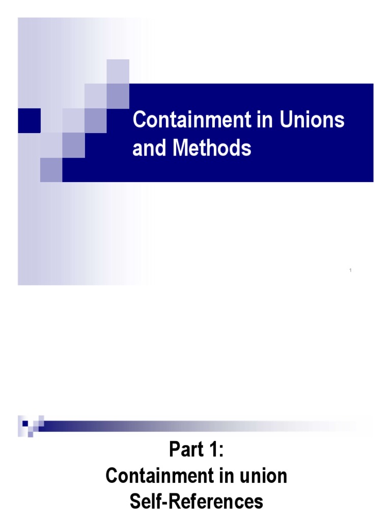 5-Containment in Unions and Methods | PDF | Class (Computer Programming ...