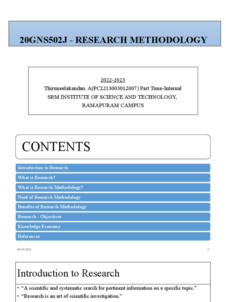 UNIT 1 Research Methodology | PDF | Scientific Method | Knowledge Economy