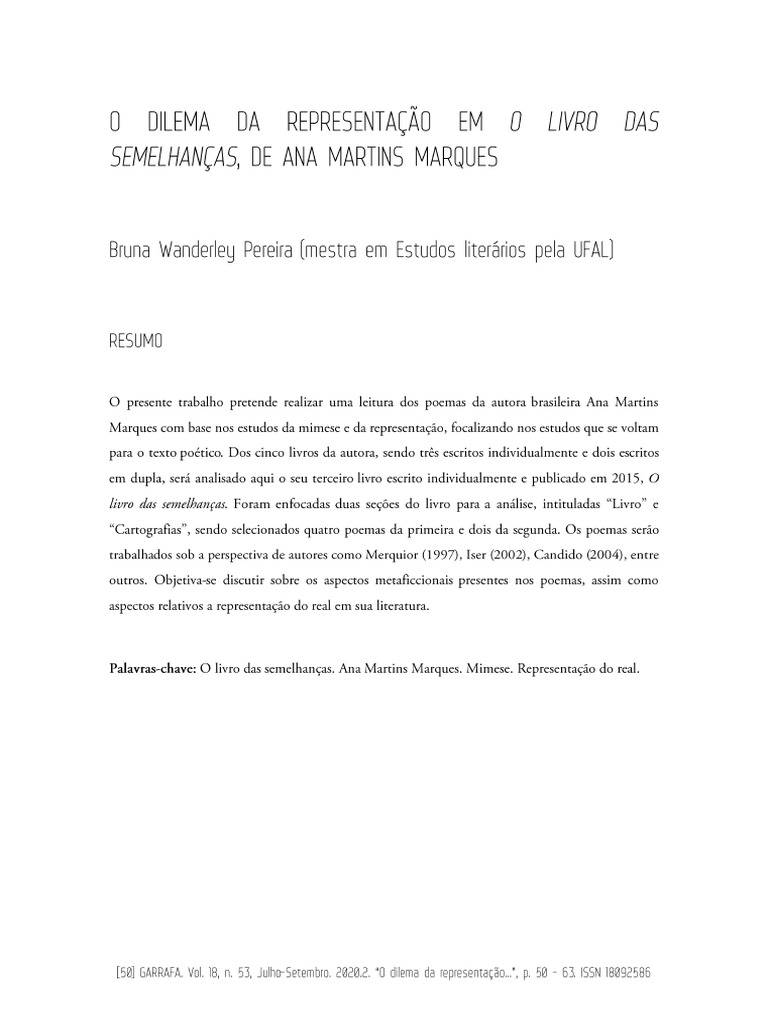 O Dilema Da Representação | PDF