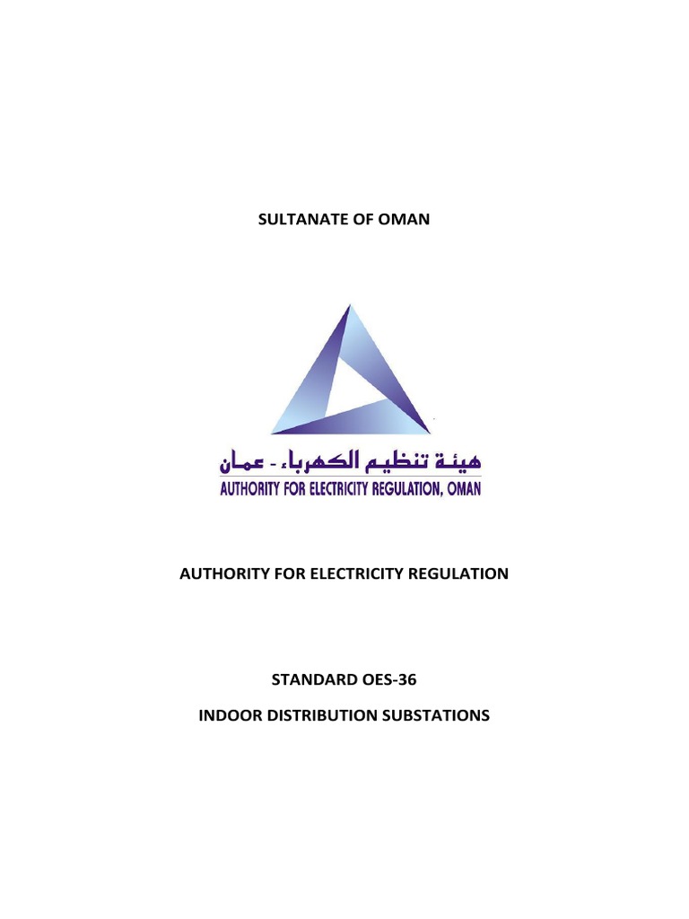 Indoor Substation Standards in Oman | PDF | Electrical Substation ...